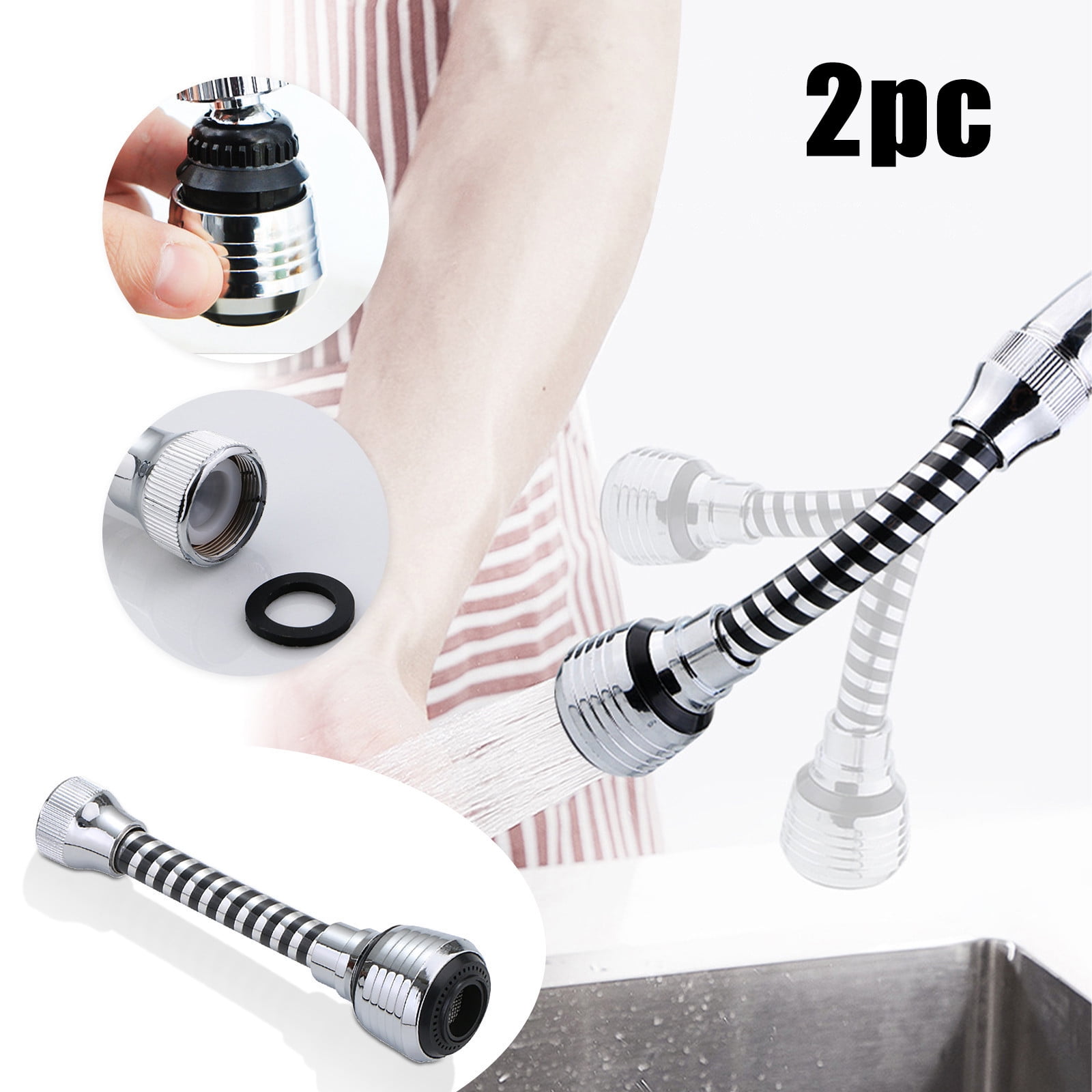 Neoyler Rotatable Faucet Extension Nozzle with 360 Degree Swivel for ...