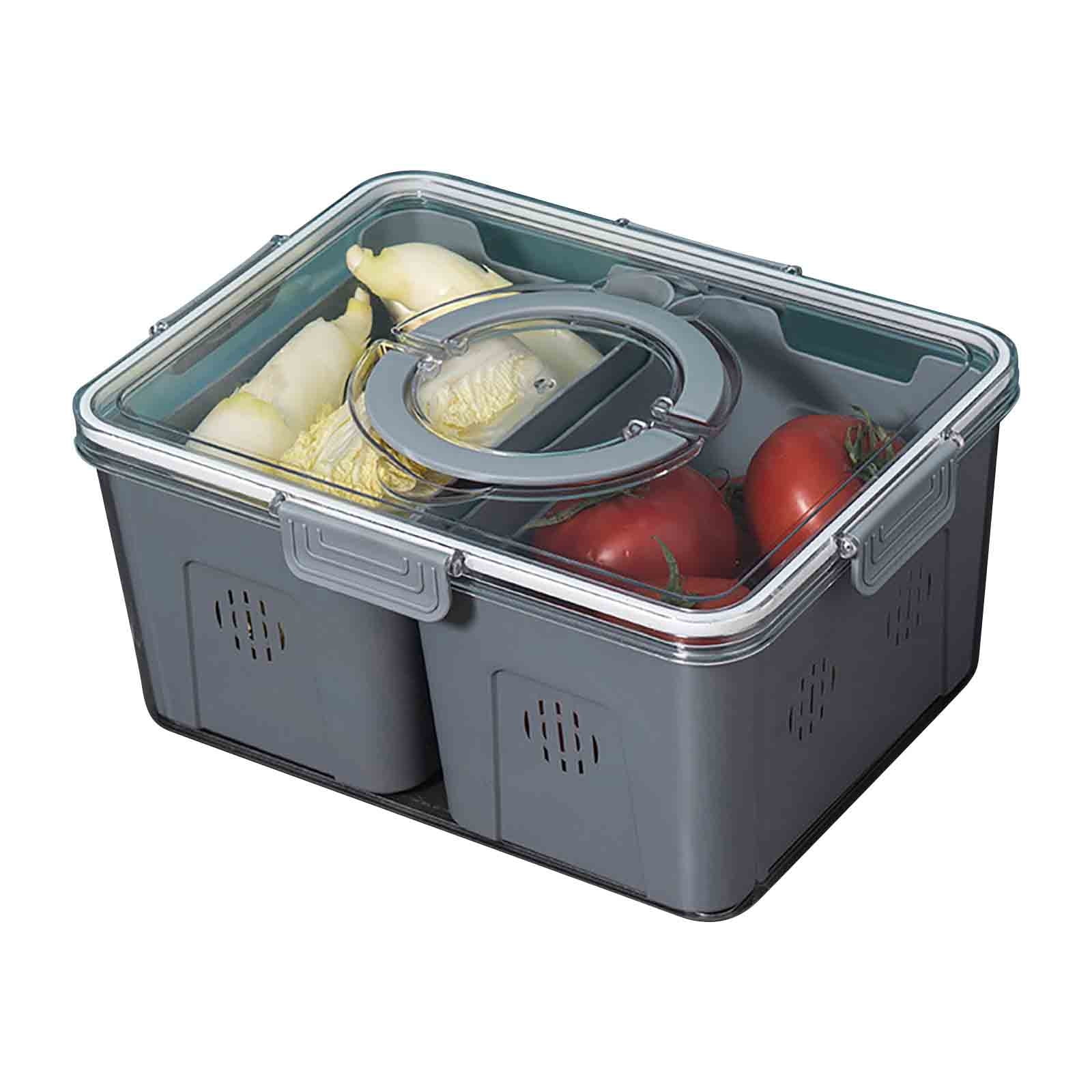 Neoyler Stackable Fridge Organizer Bins with Lids Removable Containers ...