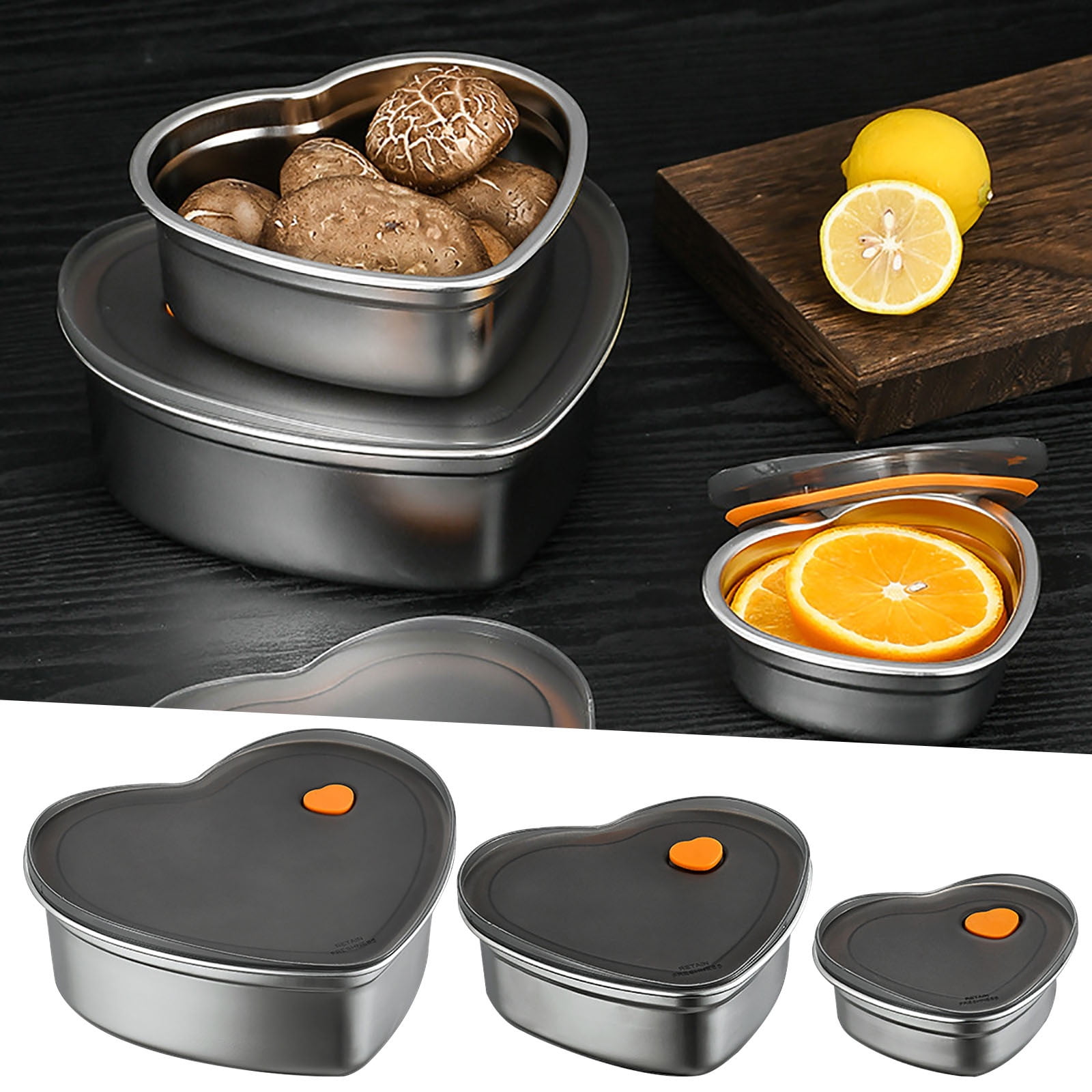 Neoyler Stainless Steel Bento Lunch Box with Lid Leak Proof Food ...