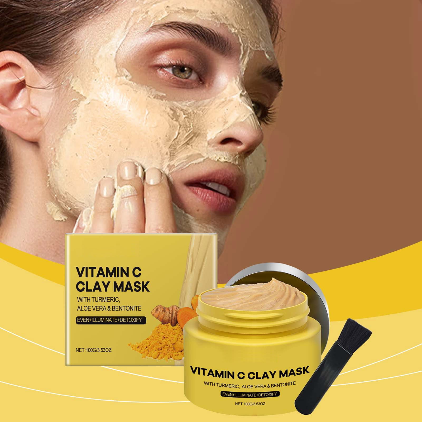 Neoyler Turmeric Vitamin C Brightening Mud Mask with Ginger and Aloe ...