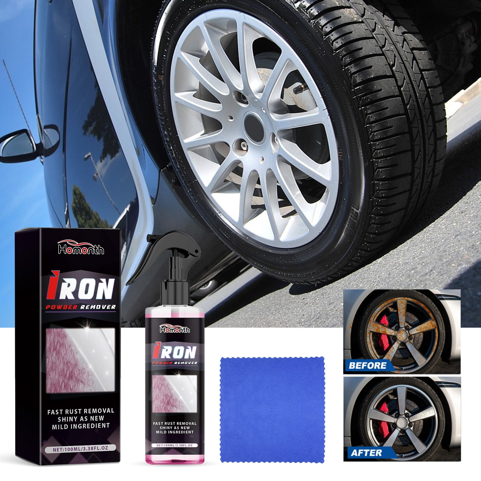 Neoyler Ultimate Wheel Cleaner Safe for Cars Powerful Brake Dust and ...