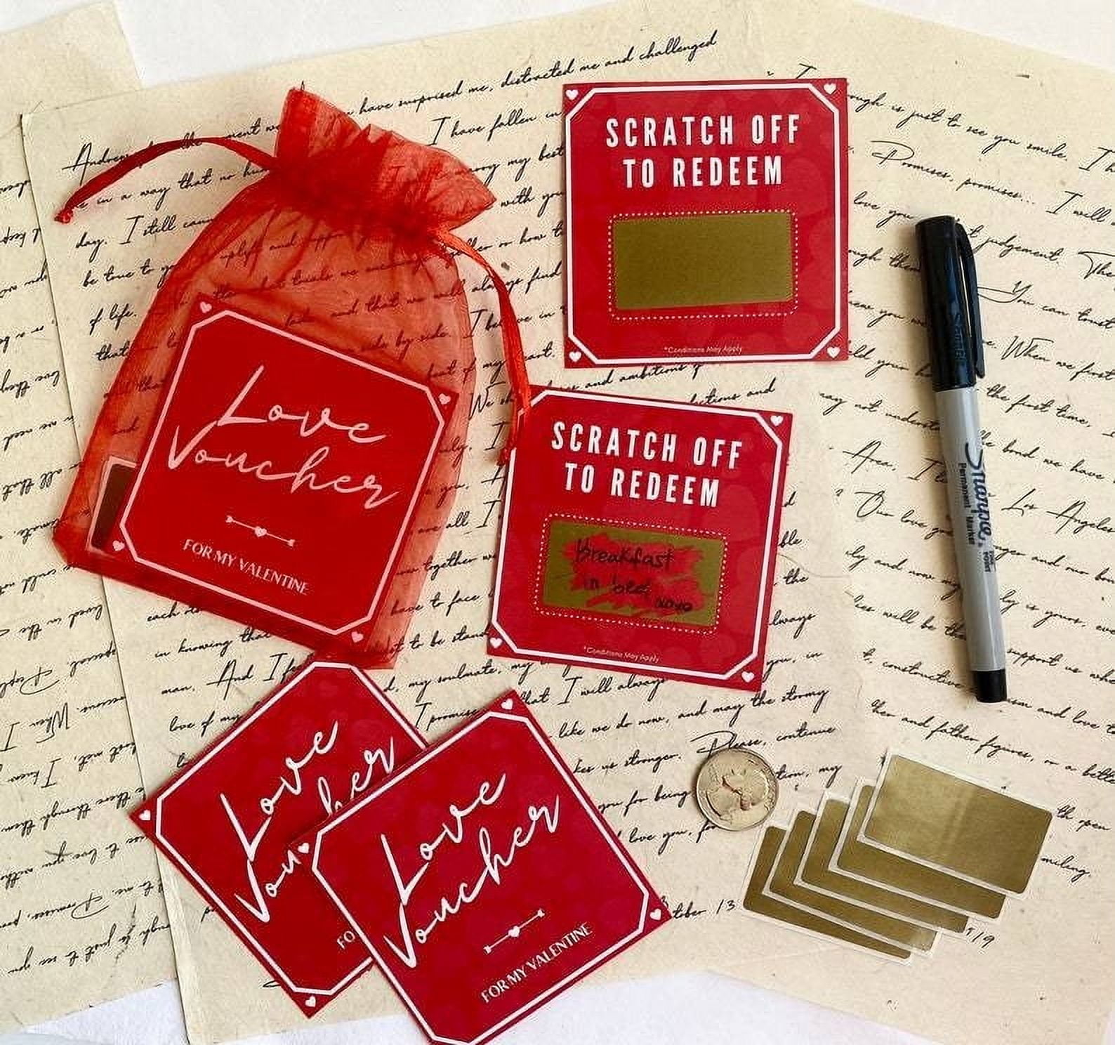 Neoyler Valentine's Day Scratch off Cards DIY Personalized Love Reveal ...