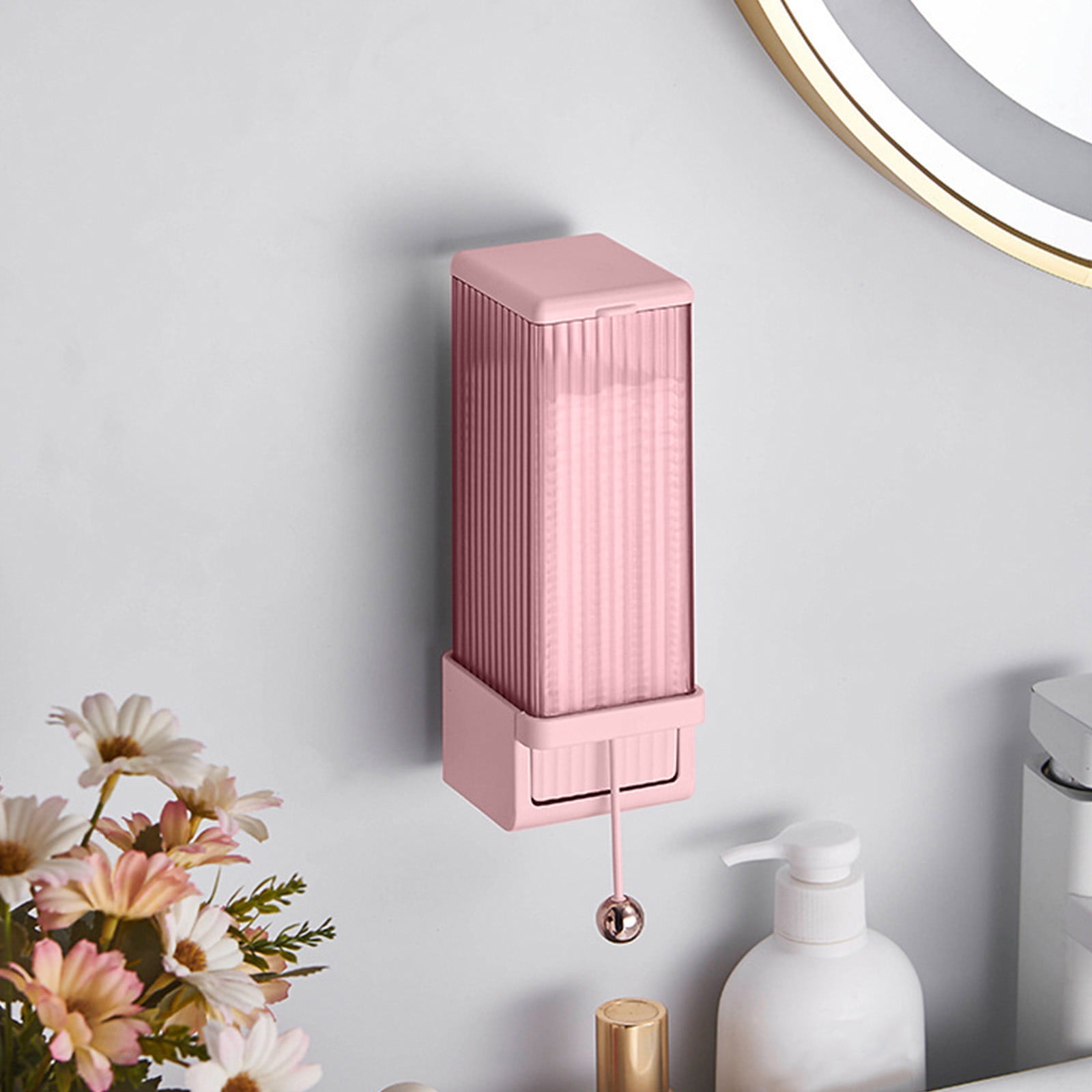 Neoyler Wall Mounted Cotton Pad Dispenser Makeup Remover Holder ...
