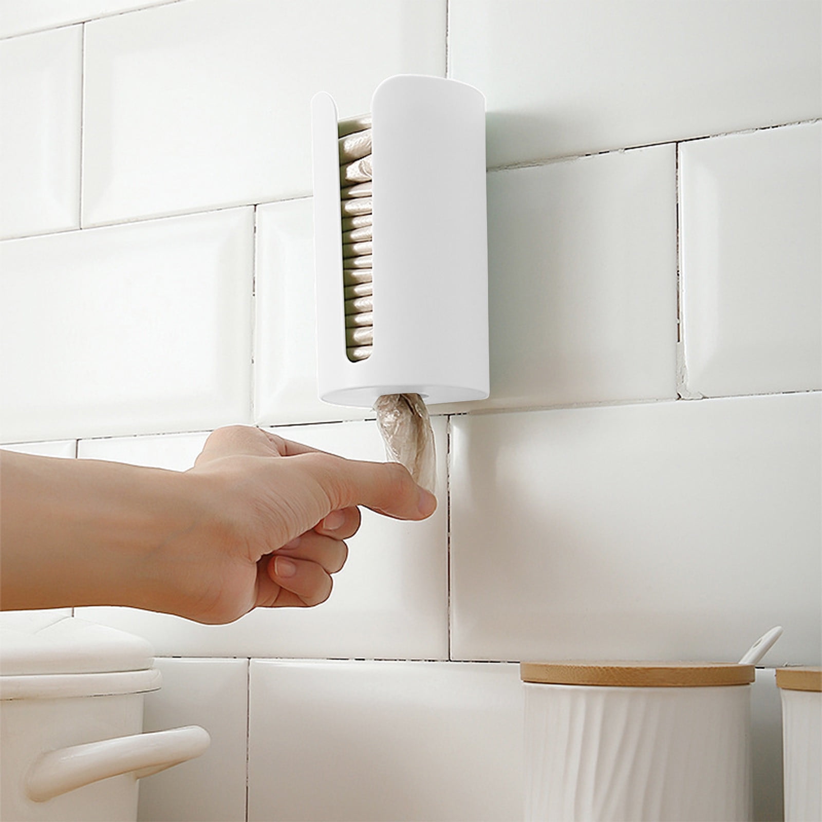 Neoyler Wall mounted Kitchen Garbage Bag Storage Box Plastic Bag ...