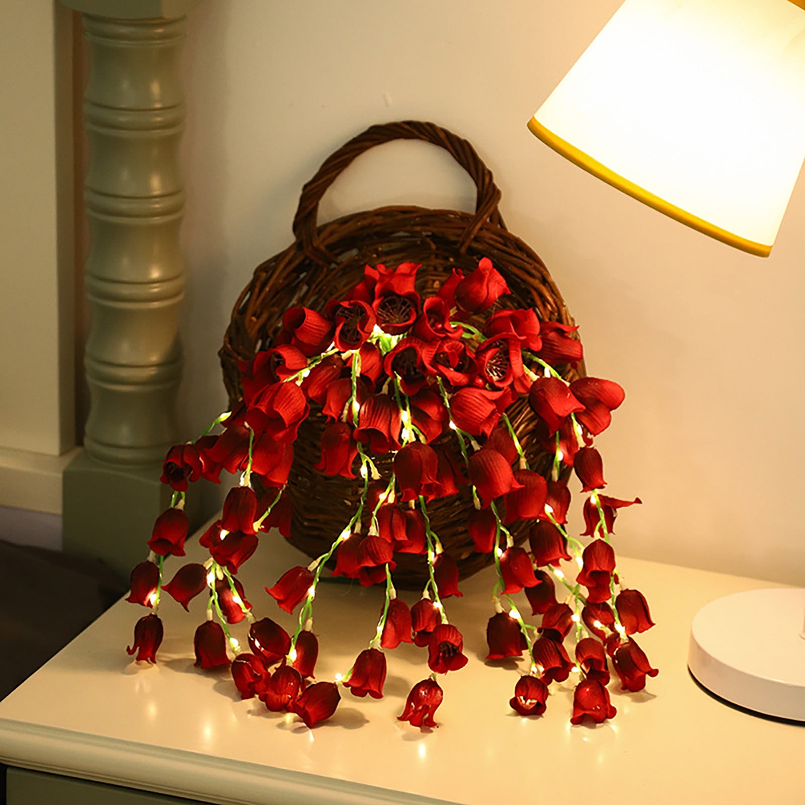 Neoyler Wedding Decorative Atmosphere String Lights LED Flower Garland ...