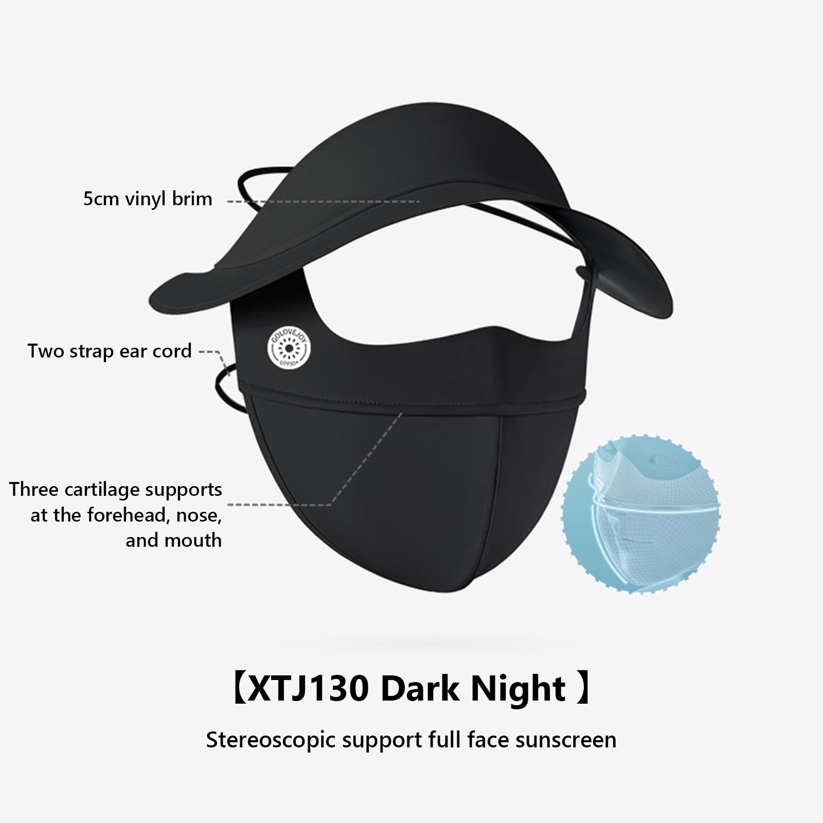 Neoyler Women's Sunscreen Face Mask with Ear Forehead Protection Full ...