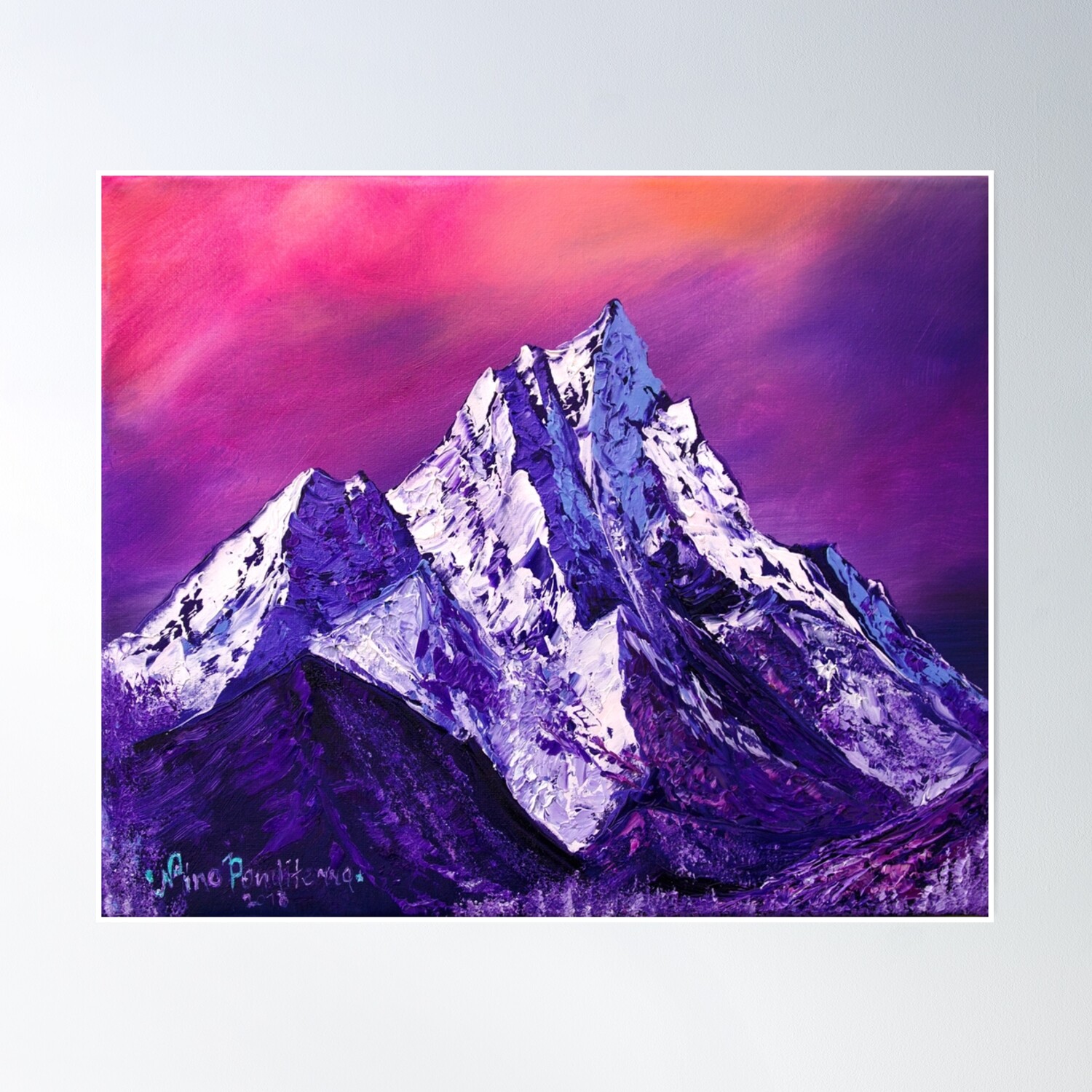 Nepal. Ama Dablam Mountain Poster Wall Art, Modern Wall Decor, 12x18 ...