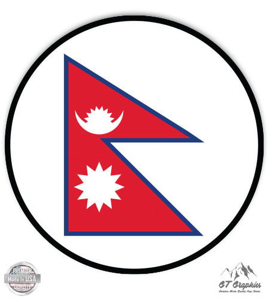 Nepal Flag - 12" Vinyl Sticker Waterproof Decal - Walmart.com