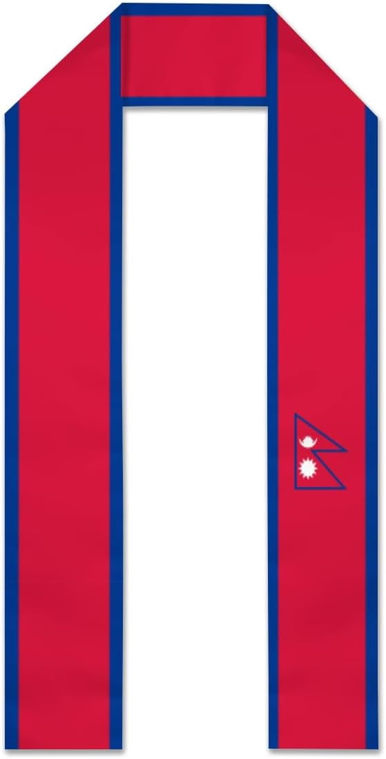 Nepal Flag Graduation Stole Graduate Shawl Sash Scraf Gift For Abroad ...