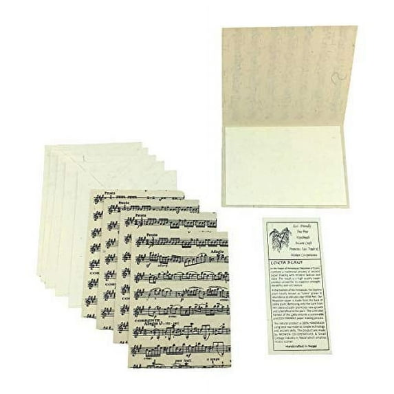 Nepal Greeting Card and Envelope Set: Sheet Music, Eco-friendly ...