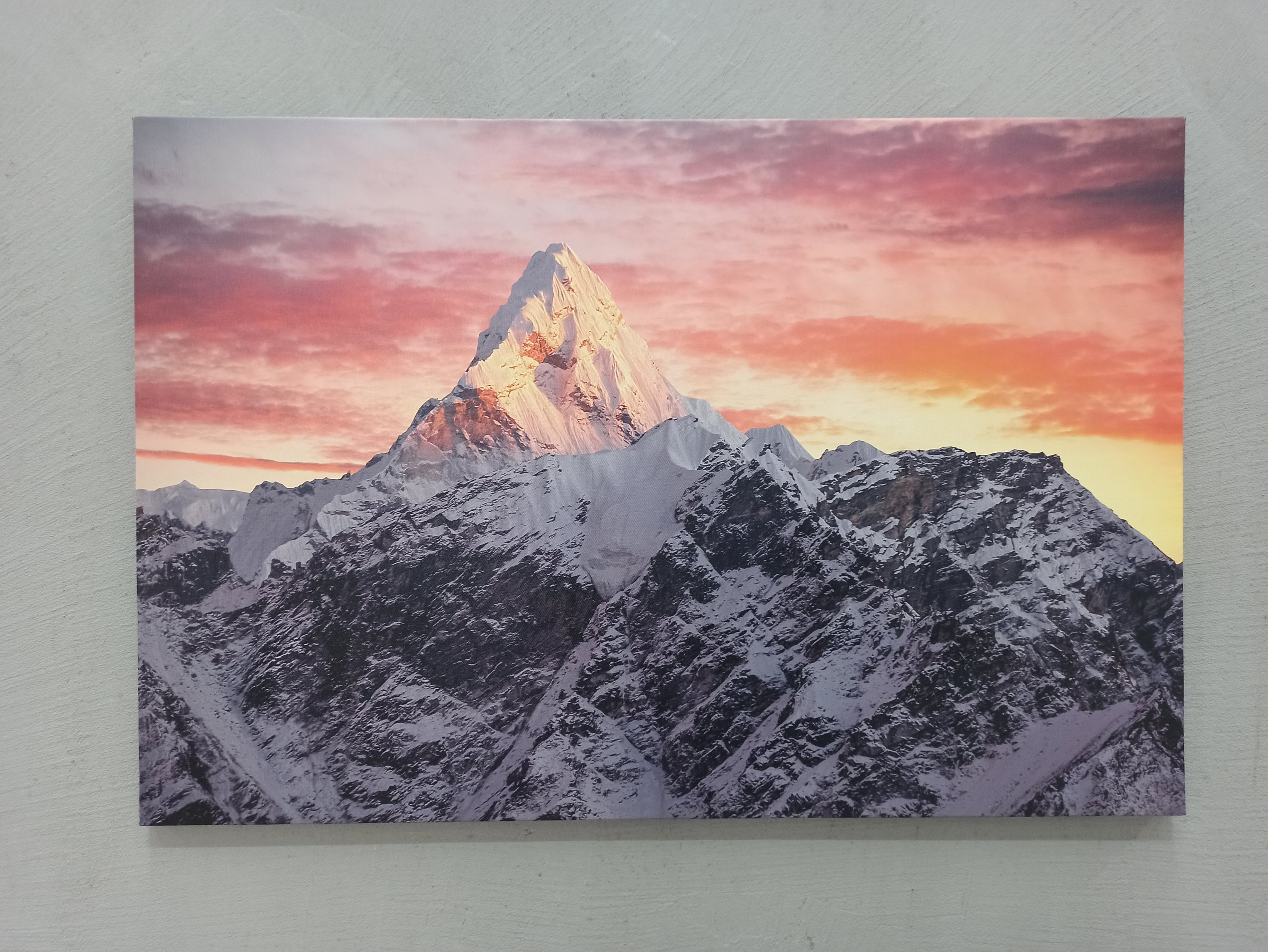 Nepal Poster, Mountain Art, Ama Dablam Peak Wall Art, Sky Artwork ...