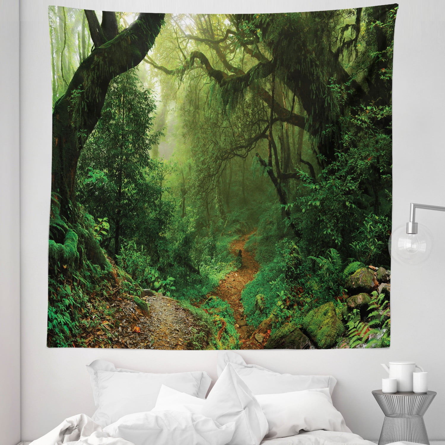 Nepal Tapestry, Forest in Nepal Touristic Trekking Branches Misty Road ...