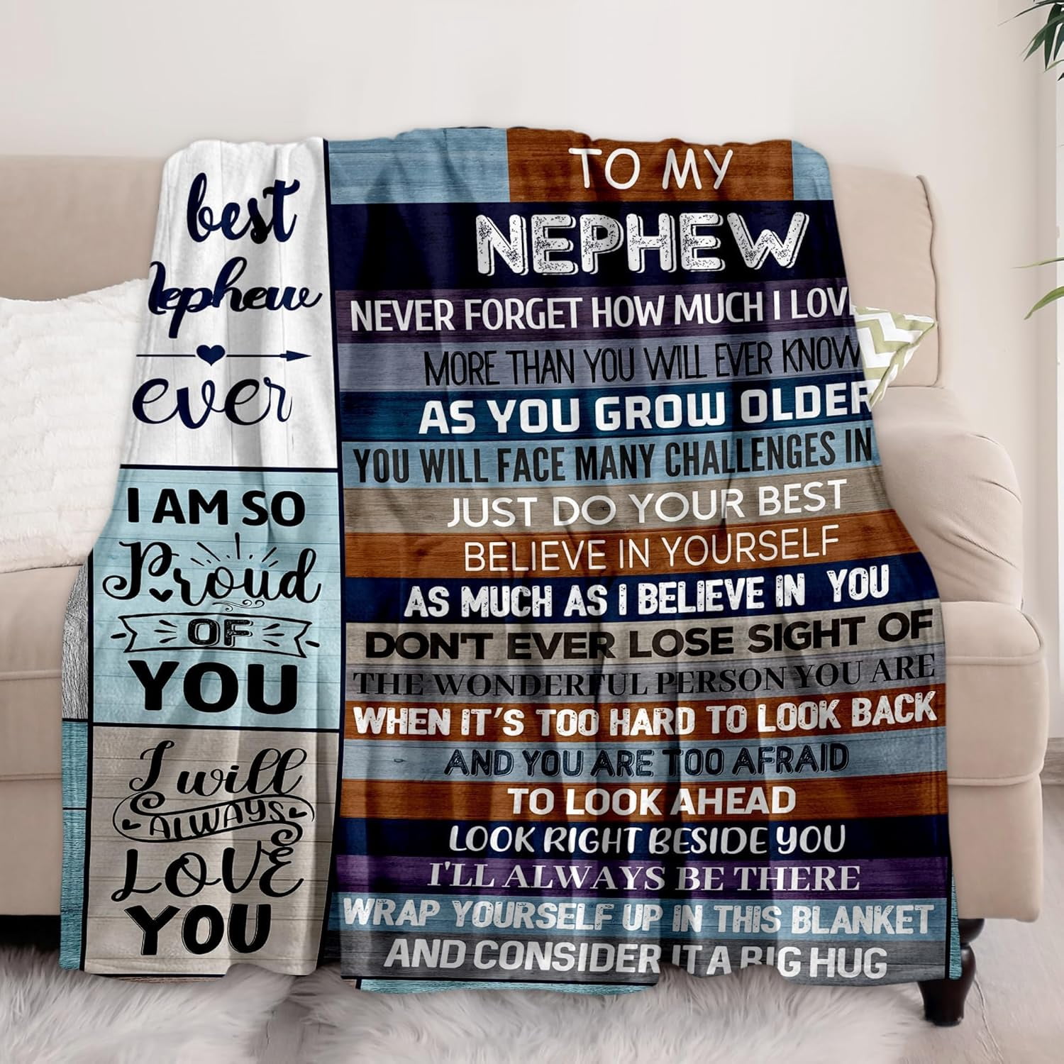 Nephew Gifts from Auntie, Nephew Fathers Day Blanket Gifts 50"x60 ...