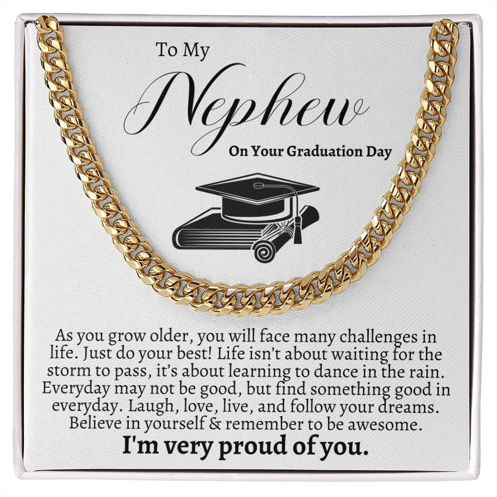 Nephew Graduation Gift, Cuban Chain, Graduation Gift for Nephew from ...