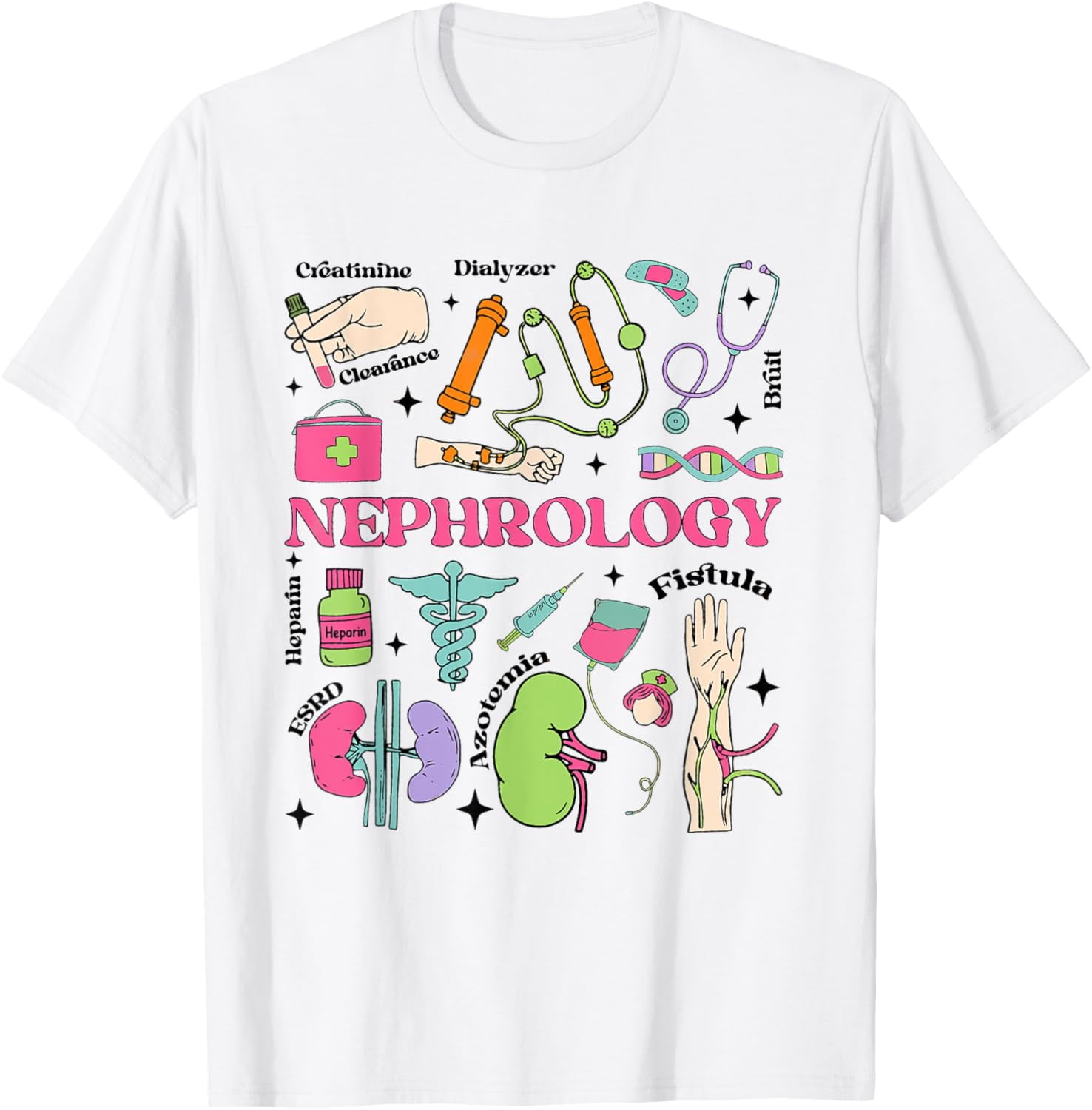 Nephrology Nurse Dialysis Nurse CCHT Hemodialysis Women T-ShirtMen and ...