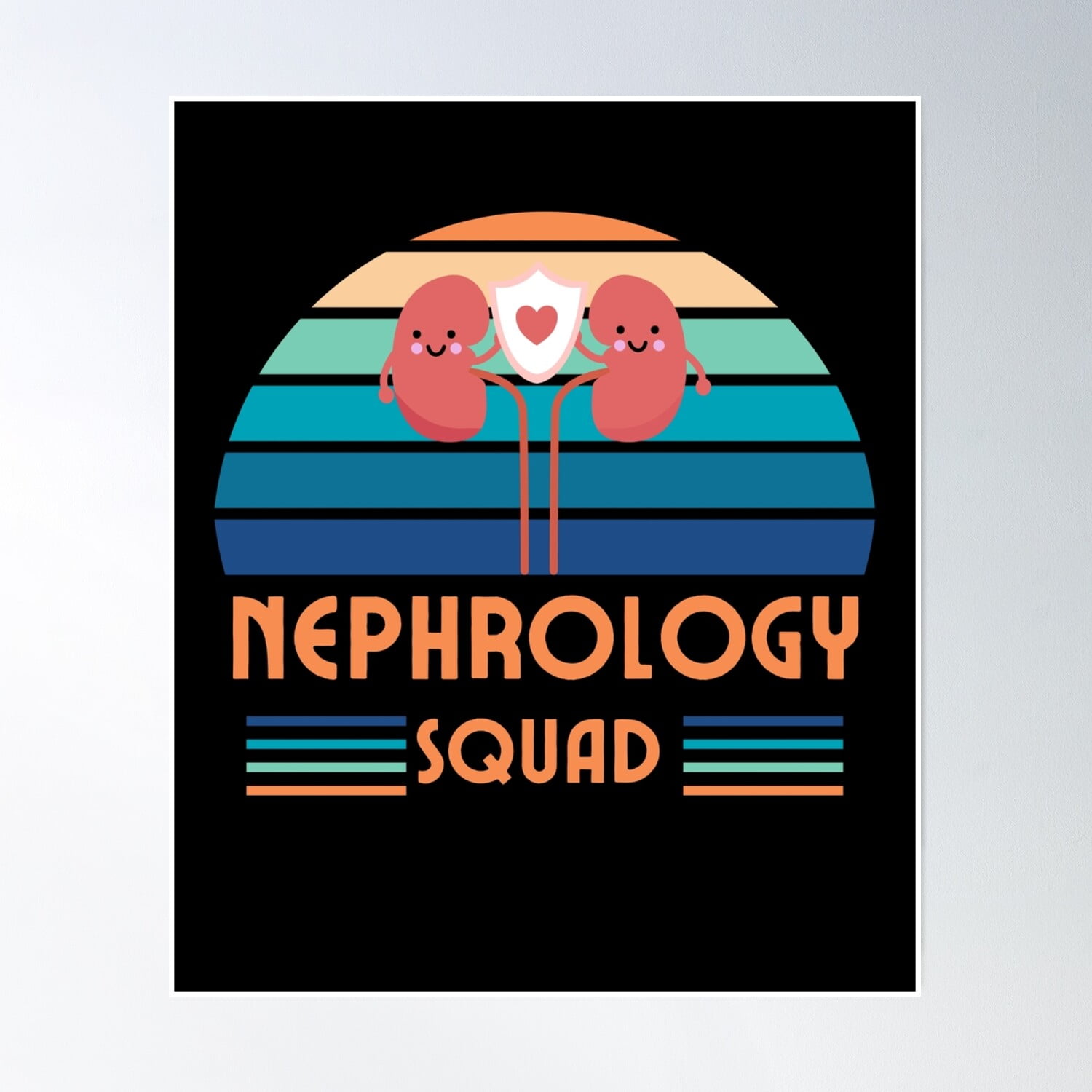 Nephrology Squad Poster Wall Art, Modern Wall Decor, 8x12 UNFRAMED ...