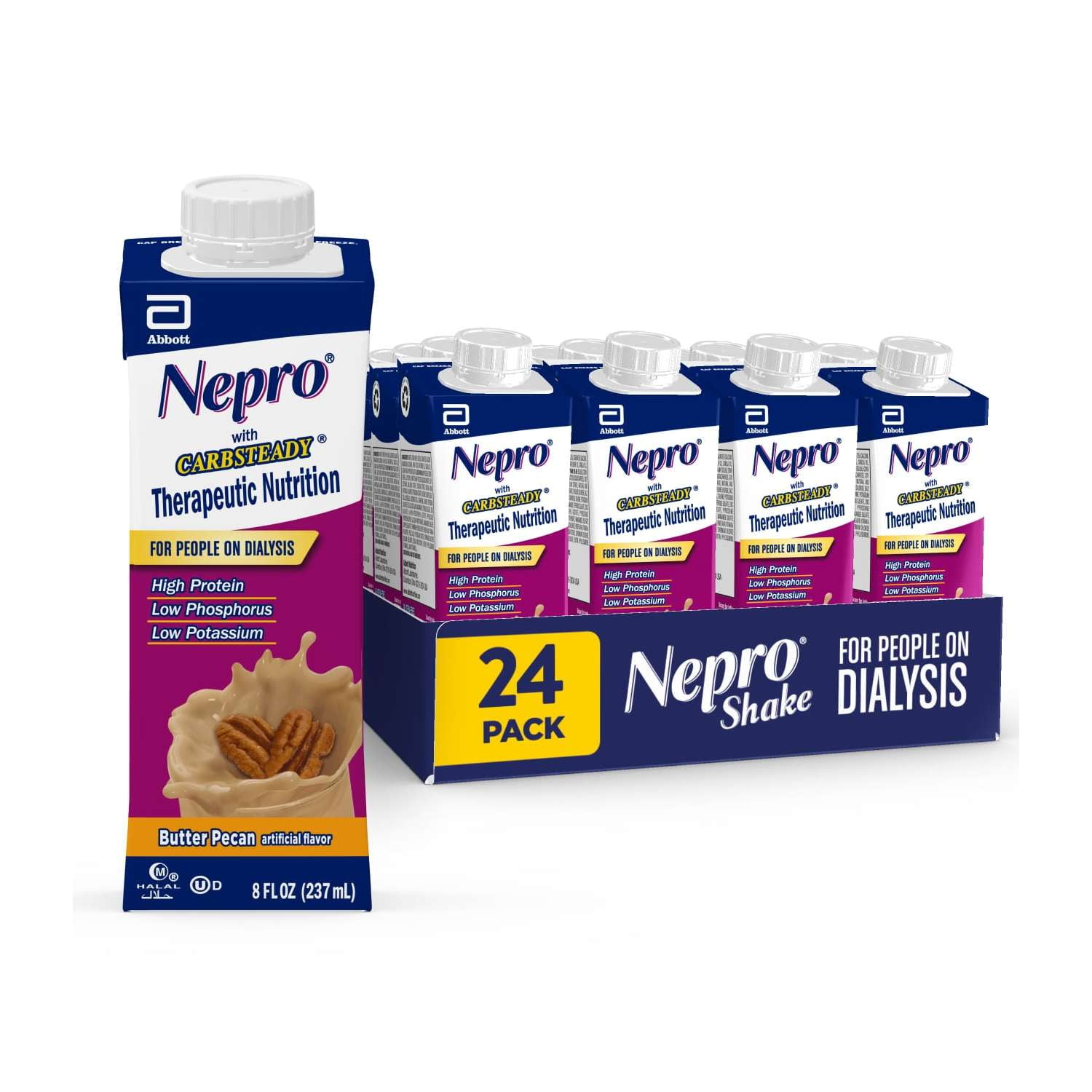 Nepro Nutrition Shake for People on Dialysis, Butter Pecan, 8 fl oz ...