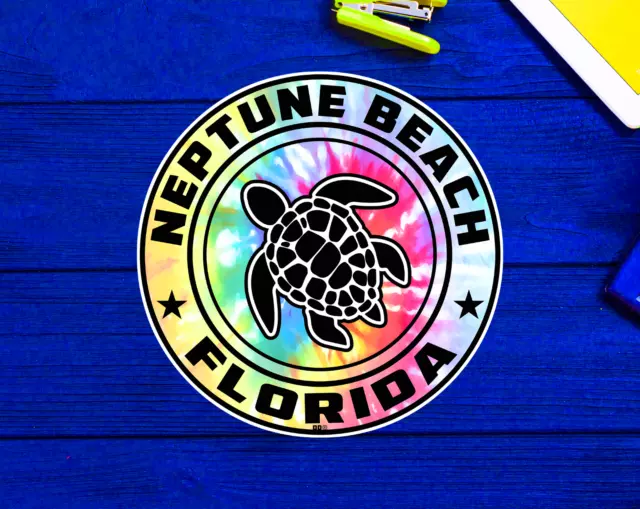 Neptune Beach Florida Beach Sticker Decal Sticker Sea Turtle Phone ...