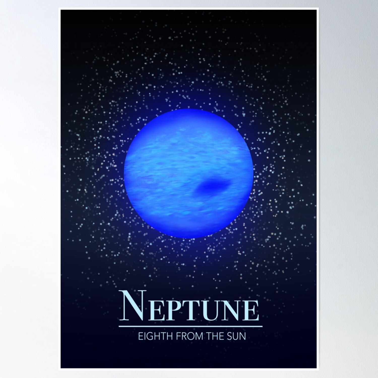 Neptune: Eighth From The Sun Poster Wall Art, Modern Wall Decor, 24x36 ...