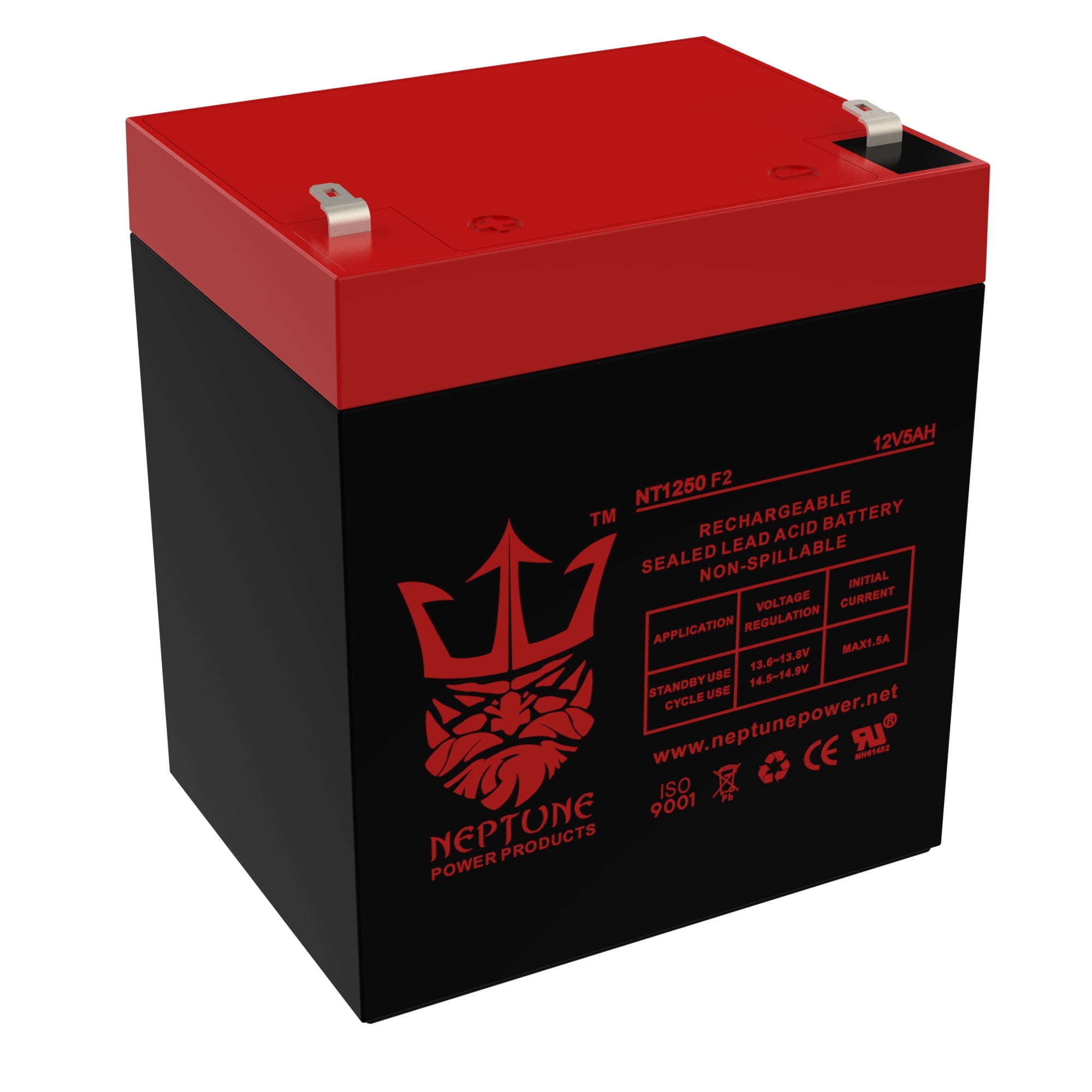 Neptune Power Products NT1250 12V 5Ah F2 SLA Battery Replacement for ...