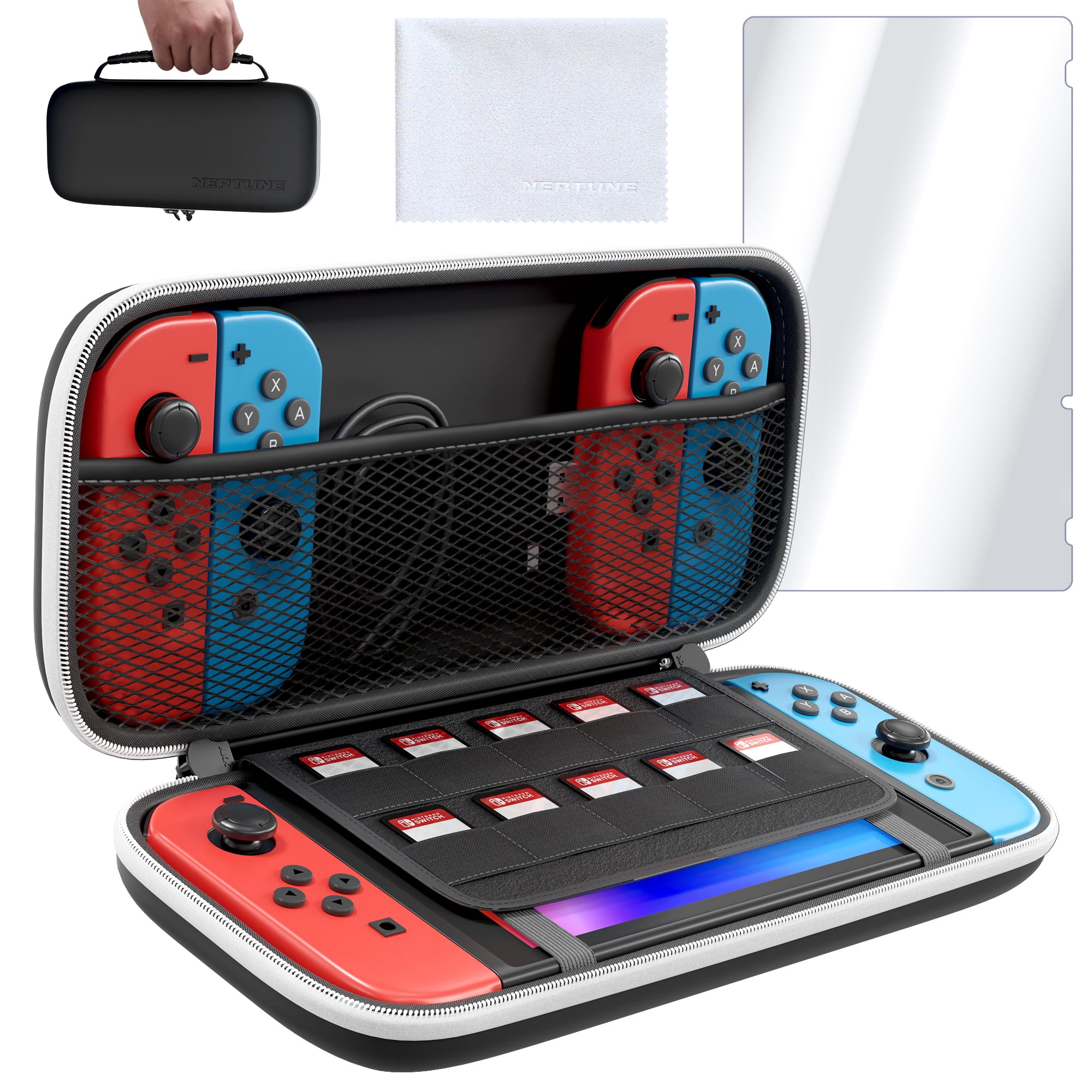 Neptune Switch Carry Case - Protective Shell for Switch & OLED - Game ...