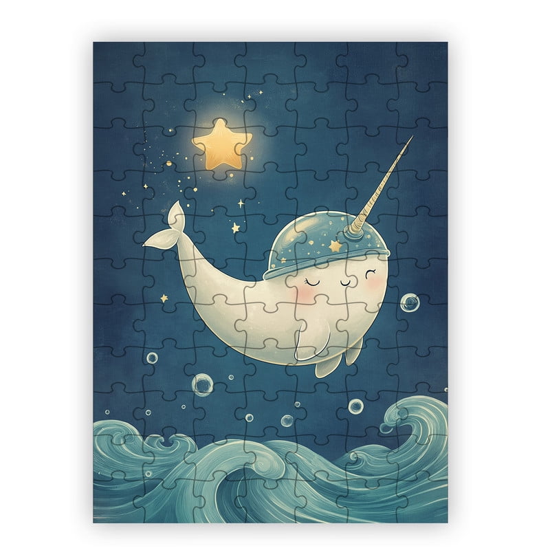 Neptune the Narwhal Jigsaw Puzzle by Dancing Littles Jungle - 88 Pieces ...