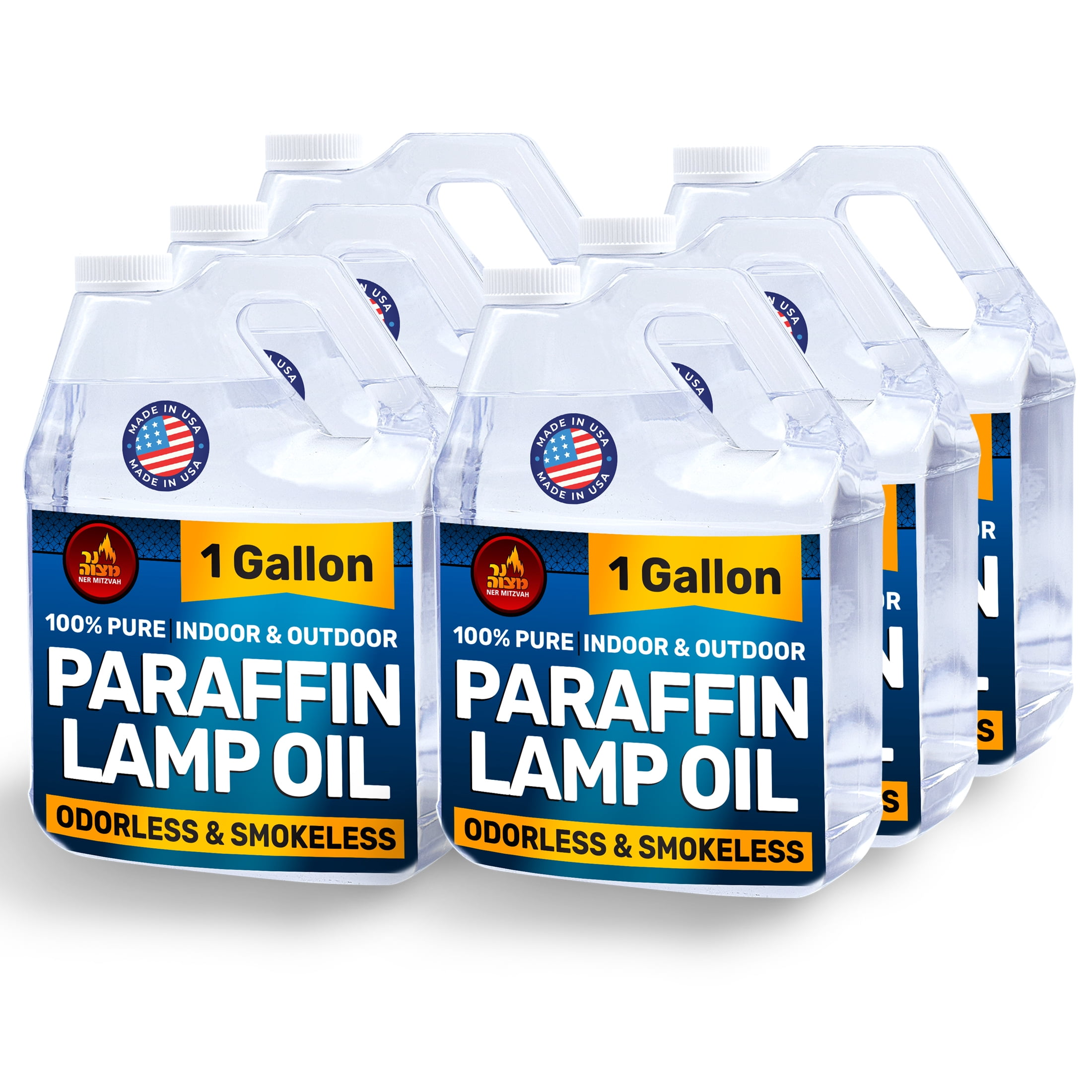 Ner Mitzvah Liquid Paraffin Lamp Oil - Odorless Clean Burn, Smokeless ...