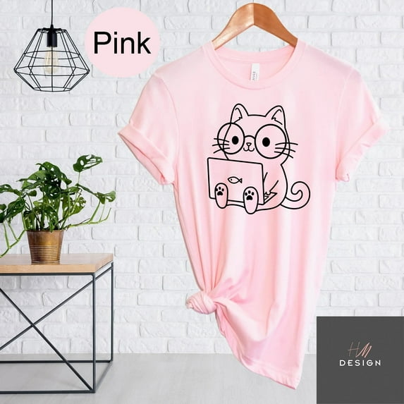 Nerd Cat Shirt, Funny Cat Shirts, Funny Cat Shirt, Cat Lover Gift for ...