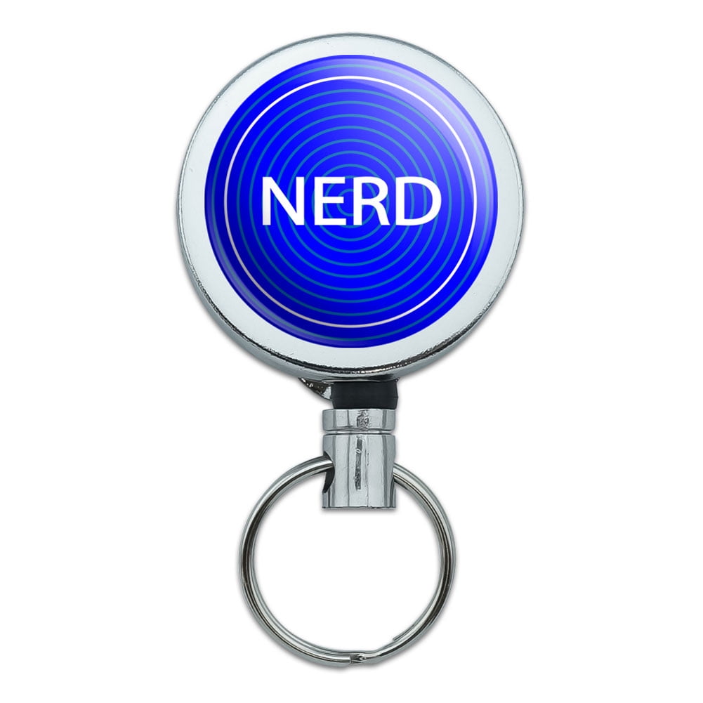 Nerd Geek Nerdy Retractable Belt Clip Badge Key Holder - Walmart.com