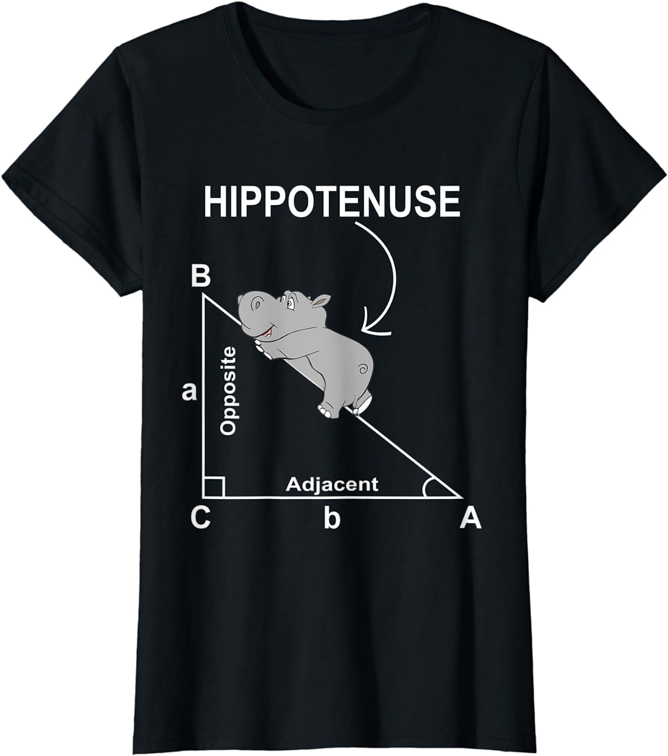 Nerd Geometry Hippotenuse Hypotenuse Funny t-shirt - Walmart.com
