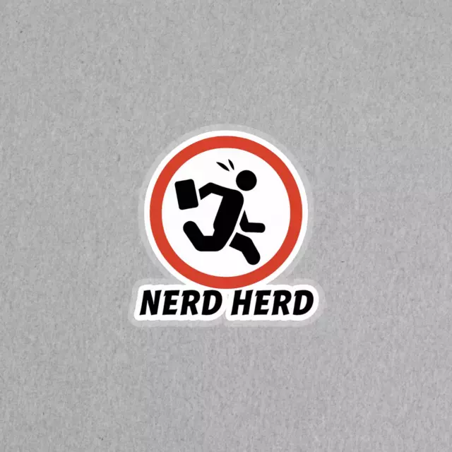 Nerd Herd Geek Running Sticker For Laptops, Water Bottles, Carsphone ...