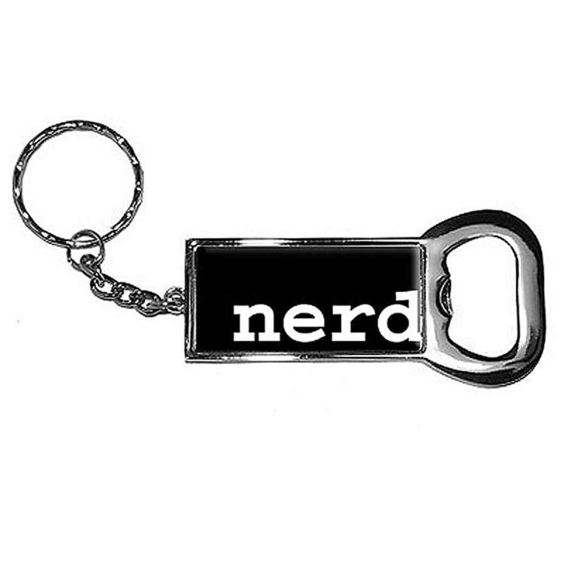 Nerd Keychain Key Chain Ring Bottle Bottlecap Opener - Walmart.com