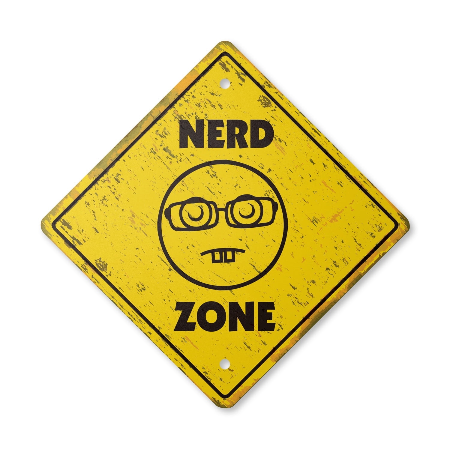 Nerd Vintage Crossing Sign Zone Xing | Indoor/Outdoor Plastic | 20 ...