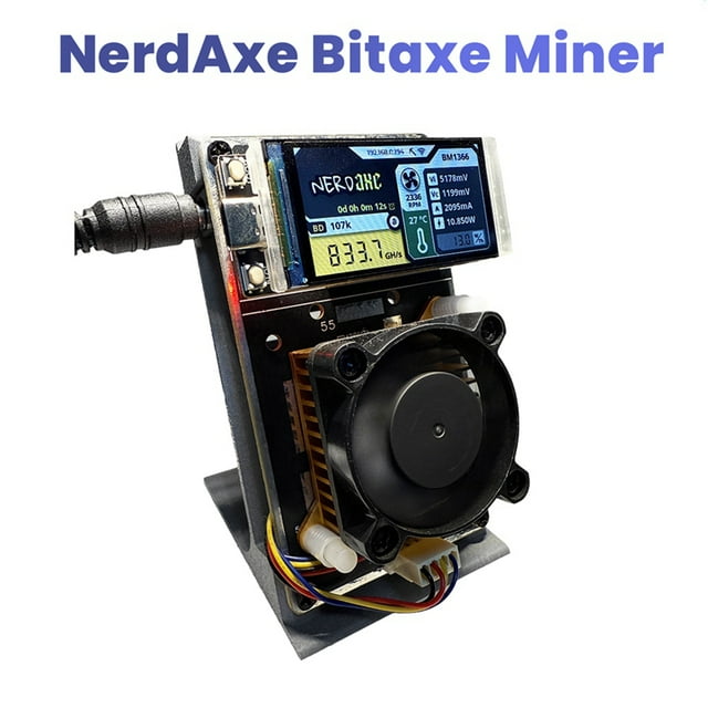 NerdAxe NerdMiner Vertical Miner 500Gh/S BM1366 ASIC Chip Solo Lottery BTC Miner Bitaxe Lottery ...