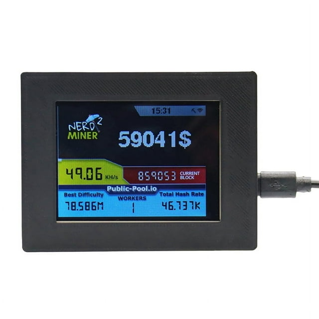 Nerdminer V2 Miner 56KH/S 2.8 Inch LCD Display Bitcoin Solo Nerd BTC ... Nerdminer V2 Miner 56KH/S 2.8 Inch LCD Display Bitcoin Solo Nerd BTC ...