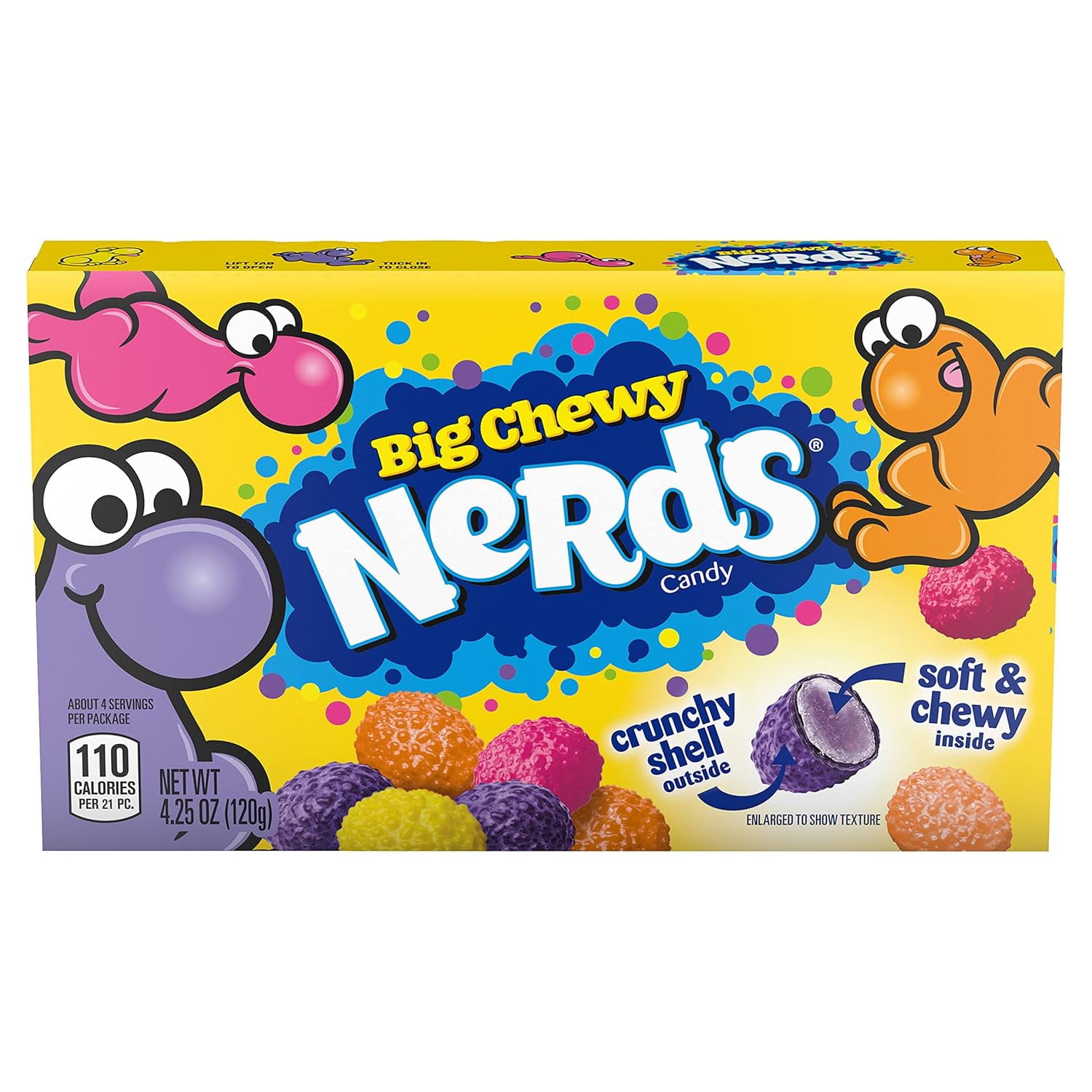 Nerds Big Chewy Candy, 4.25 Ounce Movie Theater Candy Boxes (Pack of 12 ...