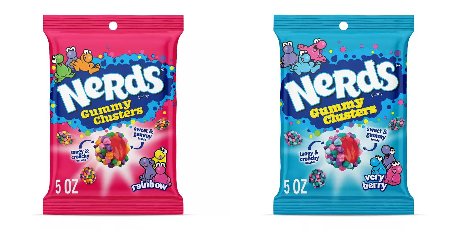 Nerds Candy Gummy Clusters - 5 oz - Very Berry Nerds Gummy Candy ...