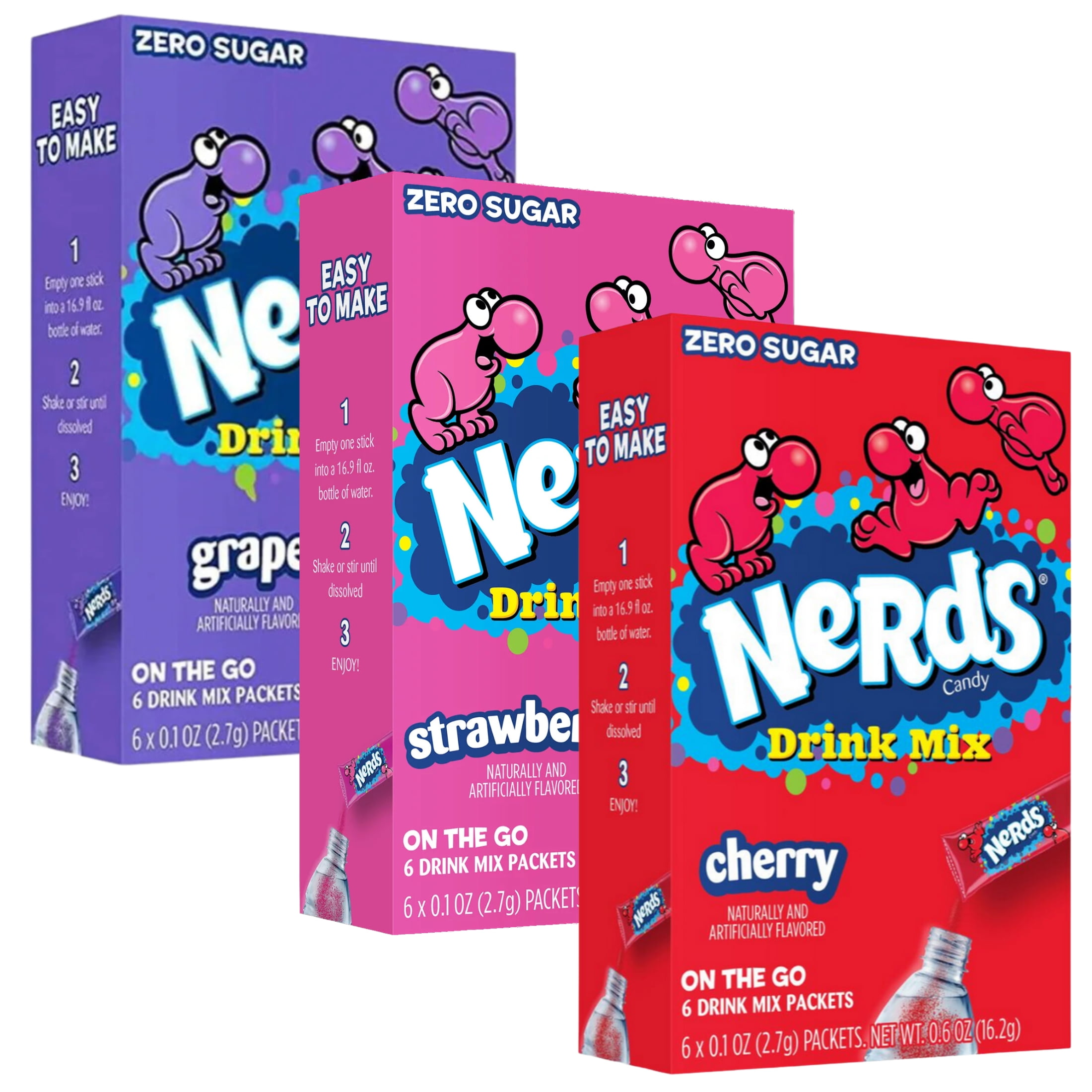 Nerds Candy Singles On The Go Naturally Flavored Drink Mix Sugar ...