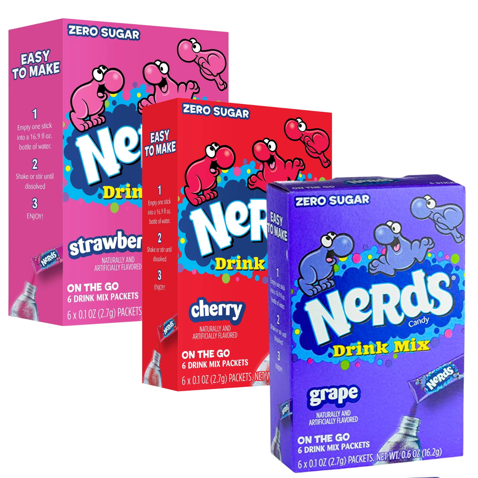 Nerds On The Go Zero Sugar, Low Calorie, Flavoring Free Powdered Drink ...
