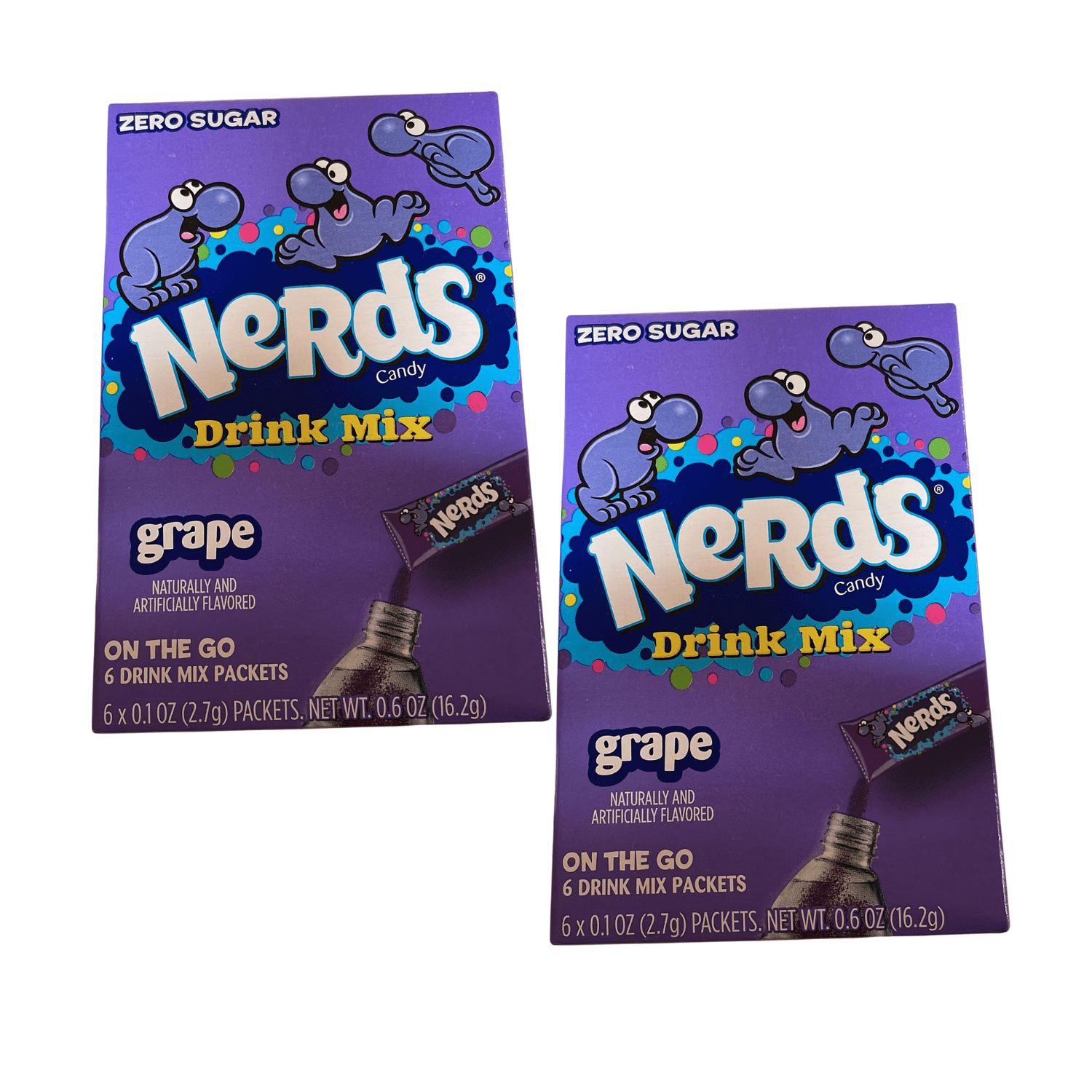 Nerds On The Go Sugar-Free Grape Flavored Drink Mix, Water Enhancer ...