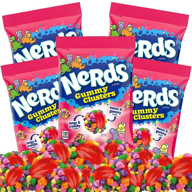 Nerds Gummy Cluster - Rainbow Flavor (5 bags, 5 oz each) - Includes ...