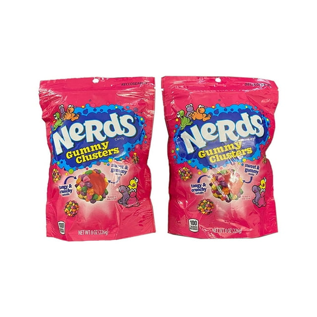 Nerds Gummy Clusters Candy, 8oz, Pack of 2 - Walmart.com