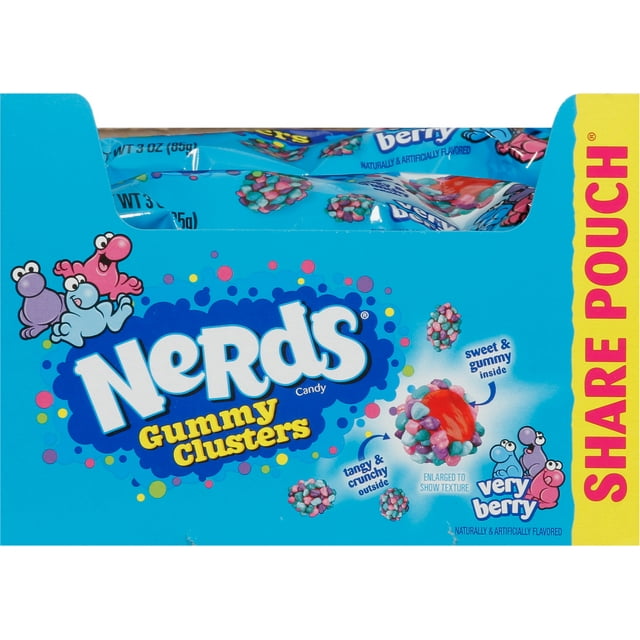 Nerds Very Berry Gummy Clusters Chewy Candy Bags - Walmart.com