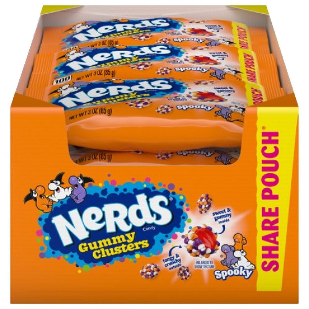 Nerds Halloween Gummy Clusters 3 oz. Bag - Case of 12 - Walmart.com
