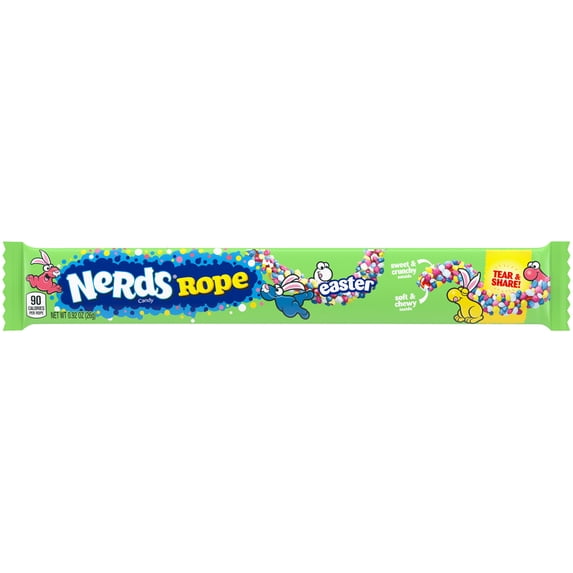 Nerds Rope Easter-Themed Crunchy, Chewy, Gummy Candy, .92 oz, Perfect ...