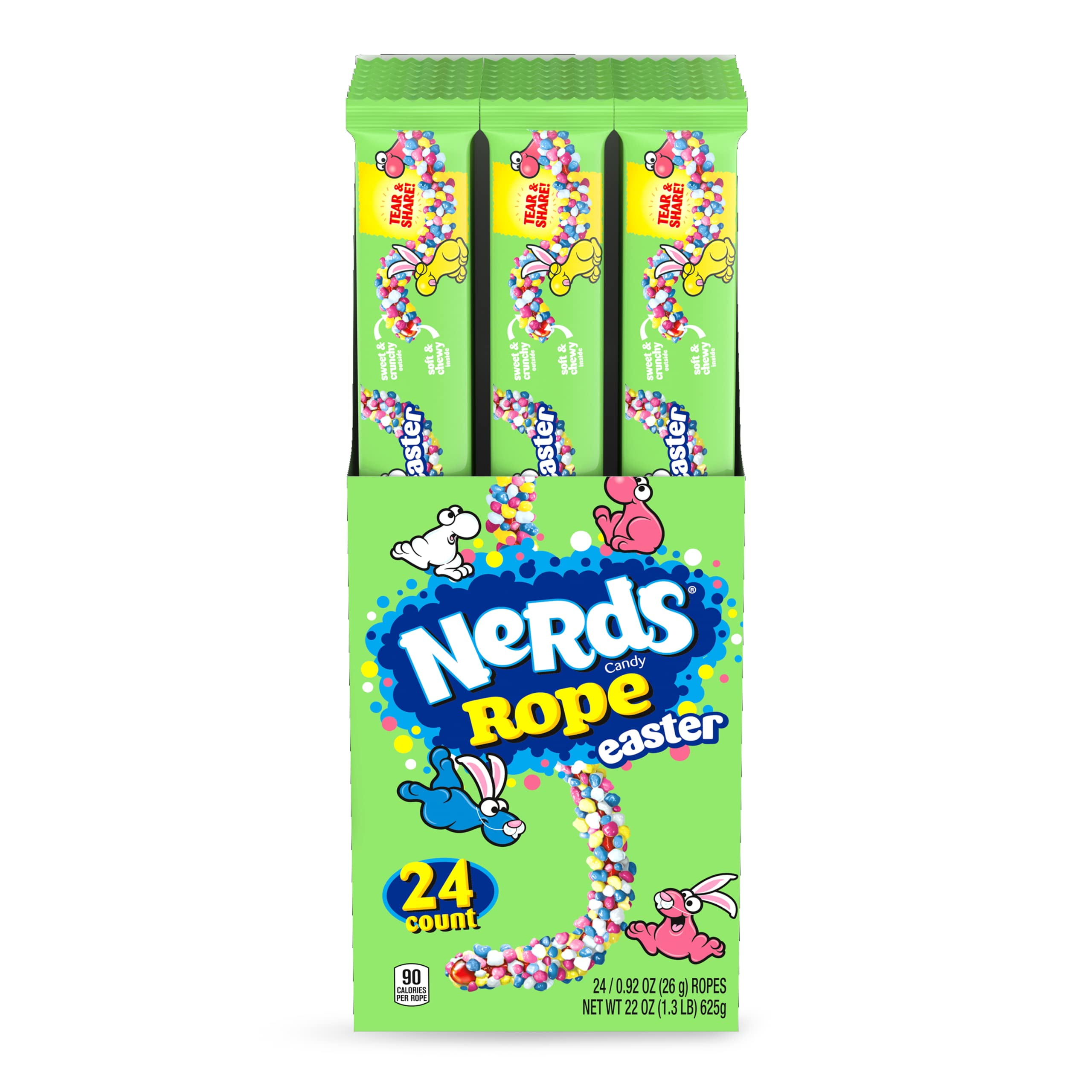 Nerds Rope Easter Candy| Single Serving, Individually Wrapped | Full ...