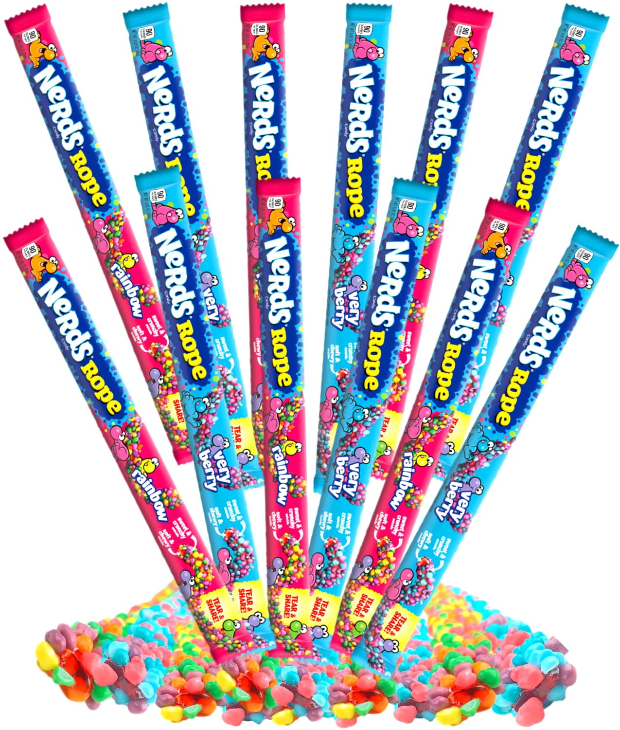Nerds Candy Rope Variety Pack - Chewy & Crunchy Candy Treat - Walmart.com