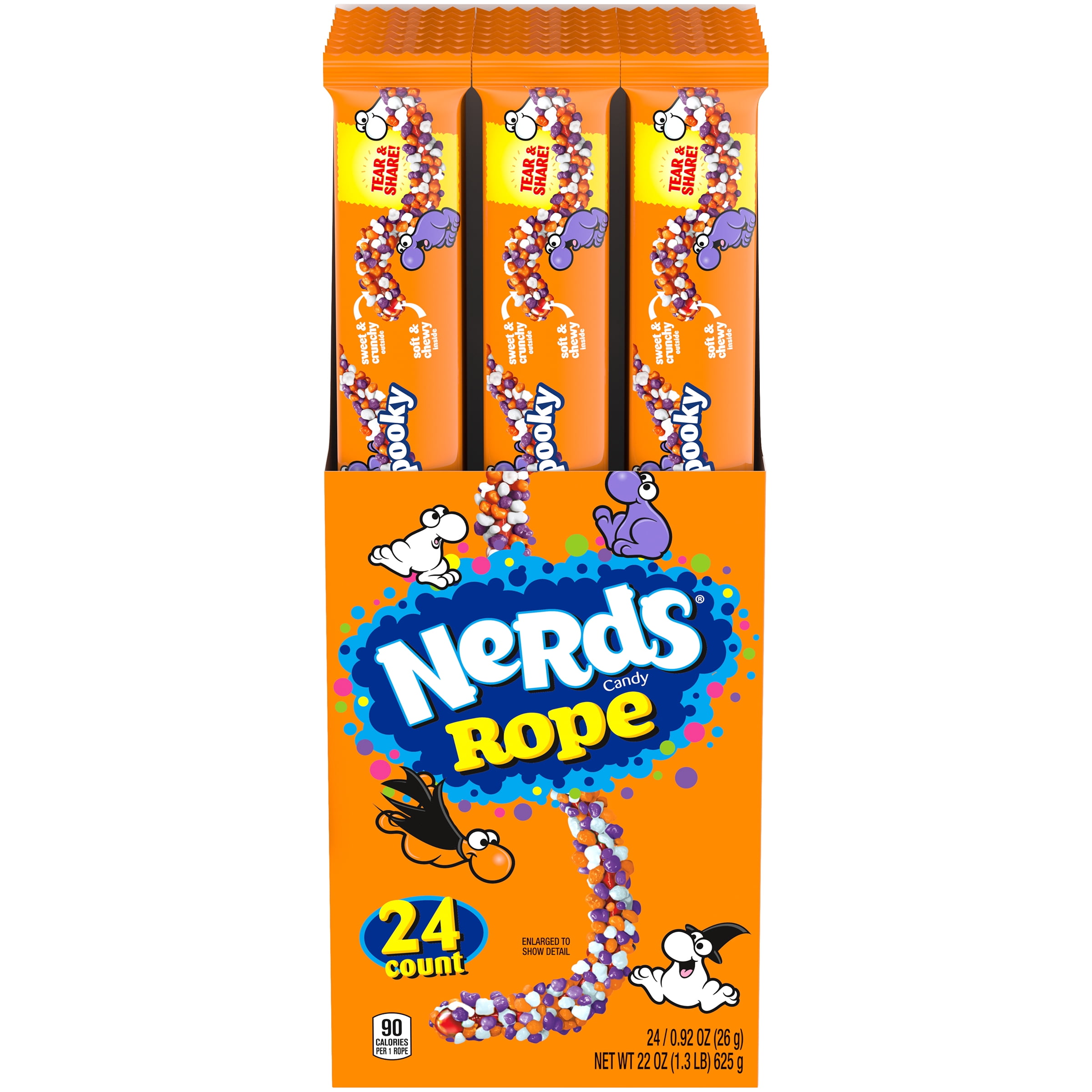 Nerds Spooky Halloween Candy Gummy Rope, Sweet Bag, 24 Ct - Walmart.com