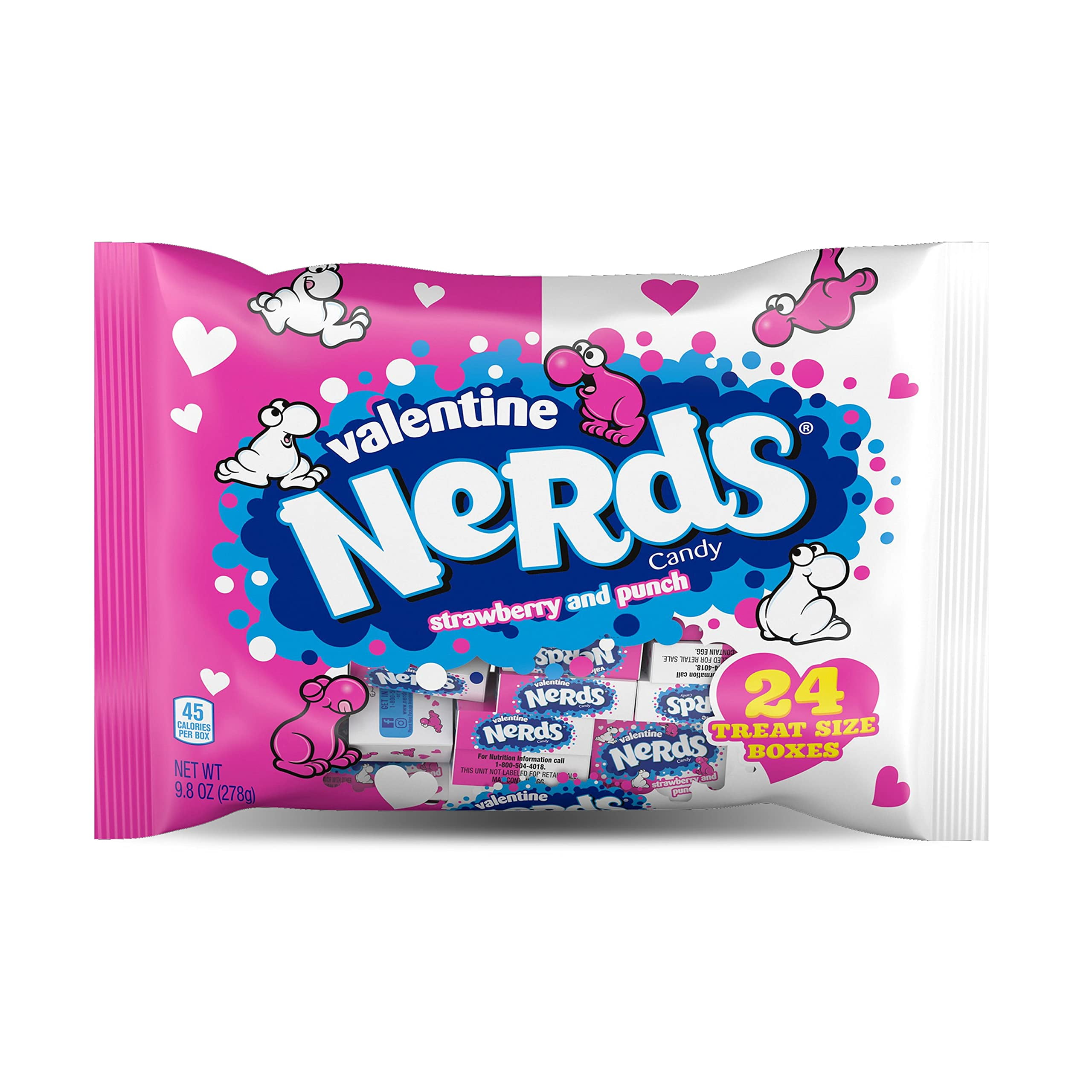 NERDS Valentine’s Day Candy | Strawberry and Punch Flavors | Sweet and Sour Candy Individually ...