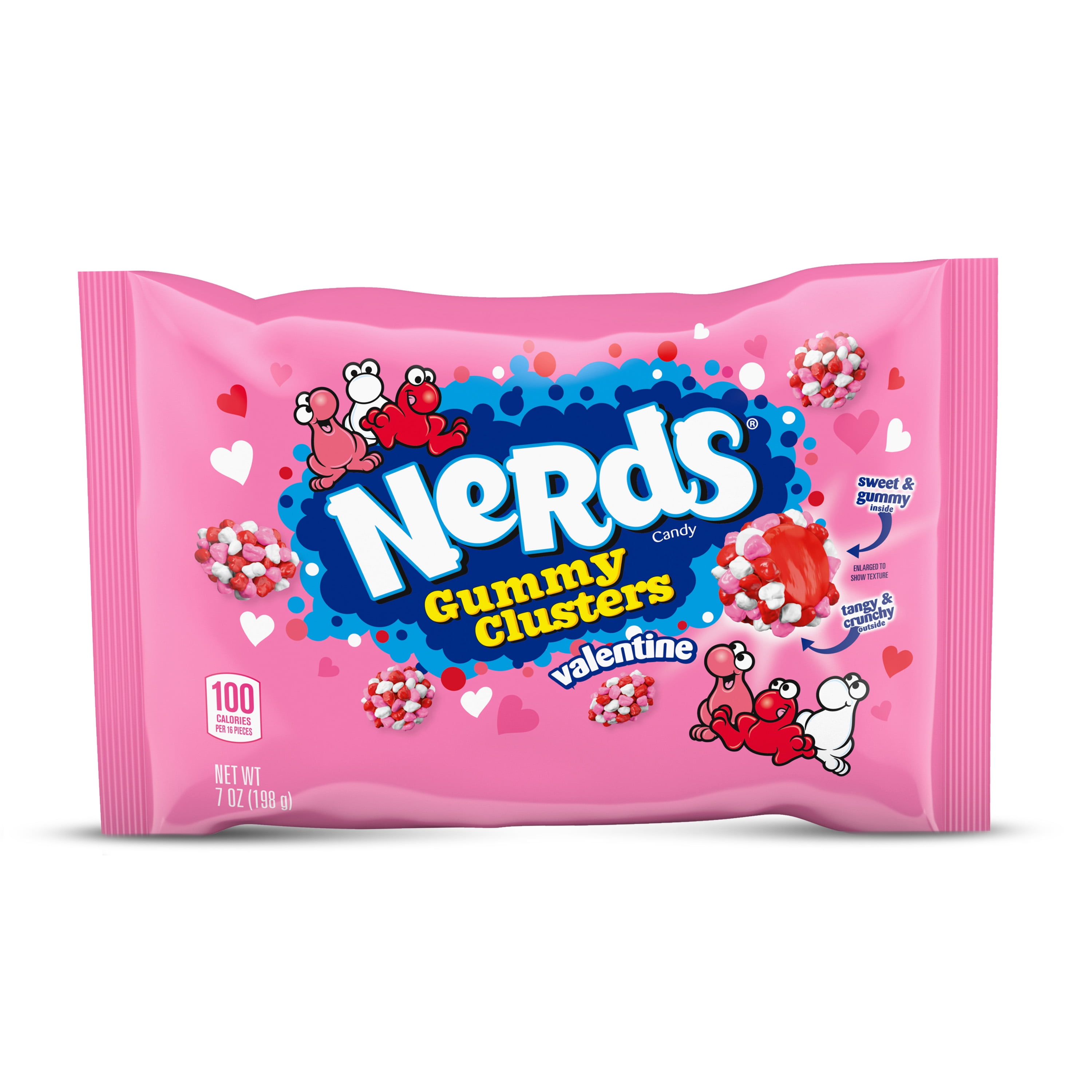 Nerds Valentine's Day Gummy Clusters Treats, 7 oz Bag - Walmart.com